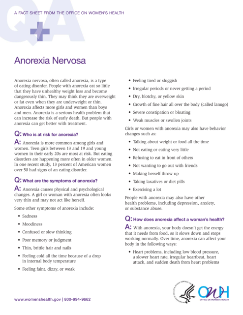 8 Facts About Anorexia Nervosa Fact File 7 Important Facts About